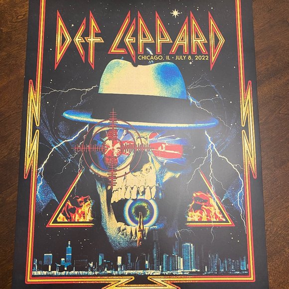 Art | New Def Leppard Chicago Illinois July 8 222 Stadium Concert Tour ...